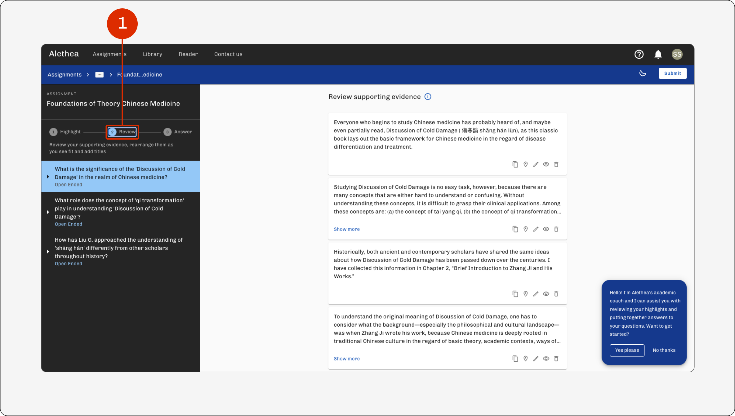 Keyboard Navigation: Reordering Highlight Cards in Review Step – Alethea